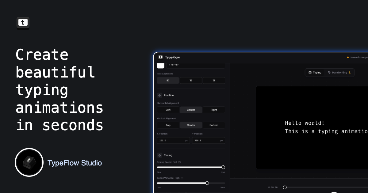 Handwriting Animation Generator | TypeFlow | TypeFlow